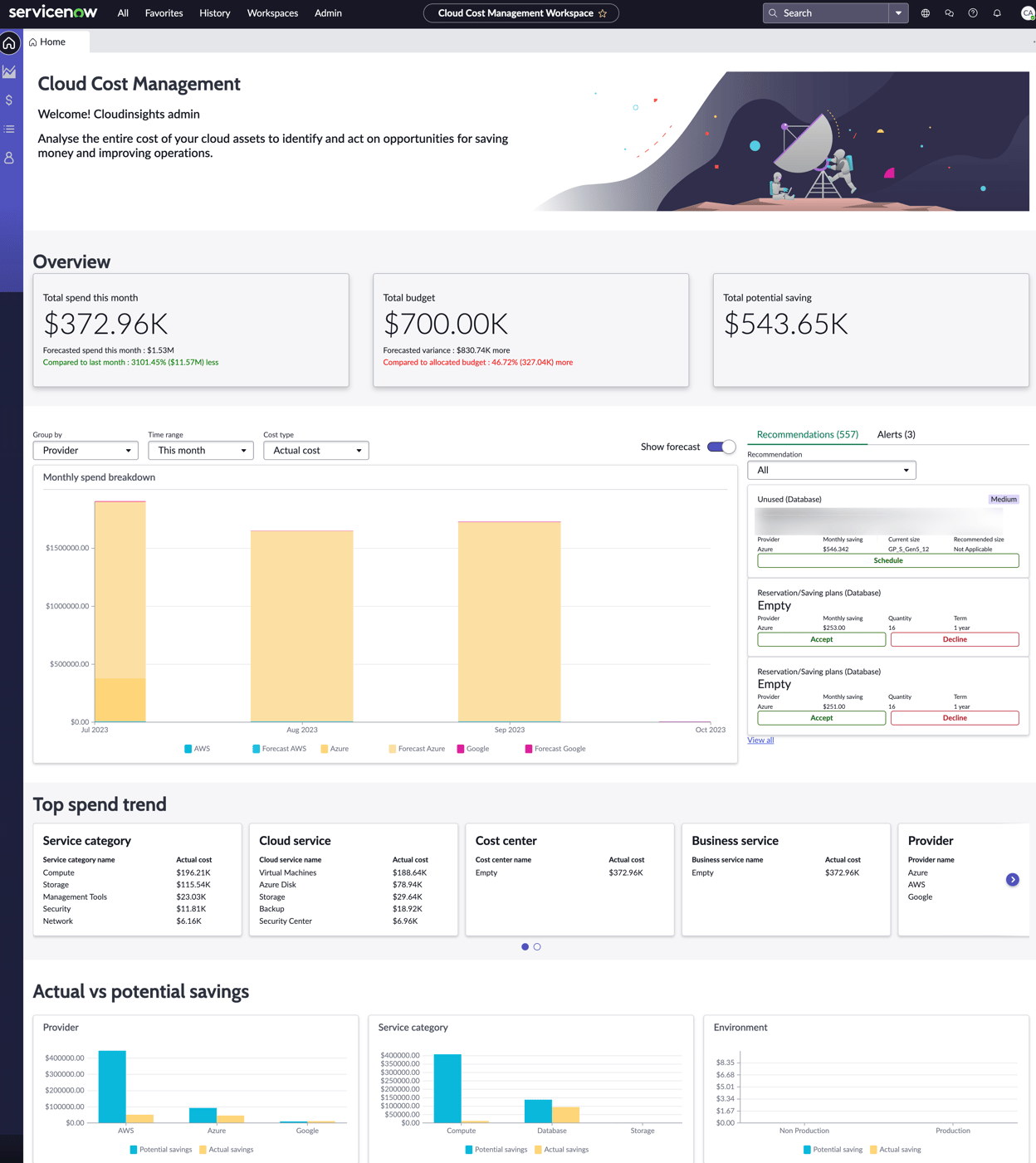 ServiceNow Vancouver: what's new? (part 3 - Cloud Cost Management)